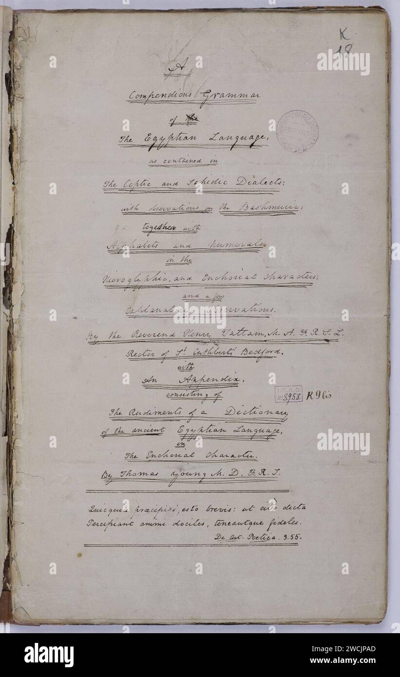 A compendious grammar of the Egyptian language as contained in the ...