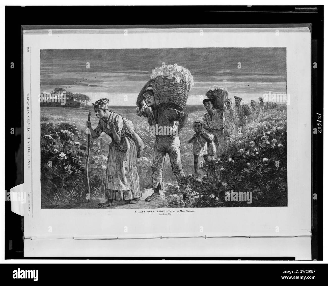 A day's work ended - drawn by Matt Morgan Stock Photo - Alamy