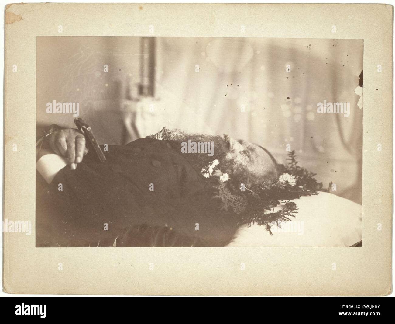 A dead millionaire at Kiakhta showing the method of laying out a corpse ...