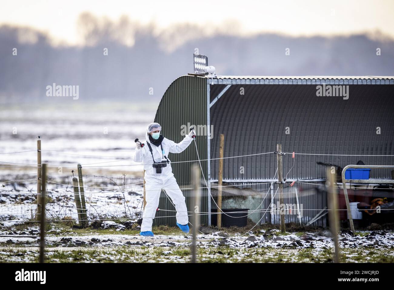 WEITEVEEN - Trace investigation by the police in Weiteveen in Drenthe ...