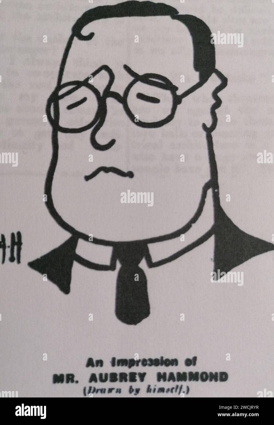 A drawing of Aubrey Hammond by himself Stock Photo - Alamy