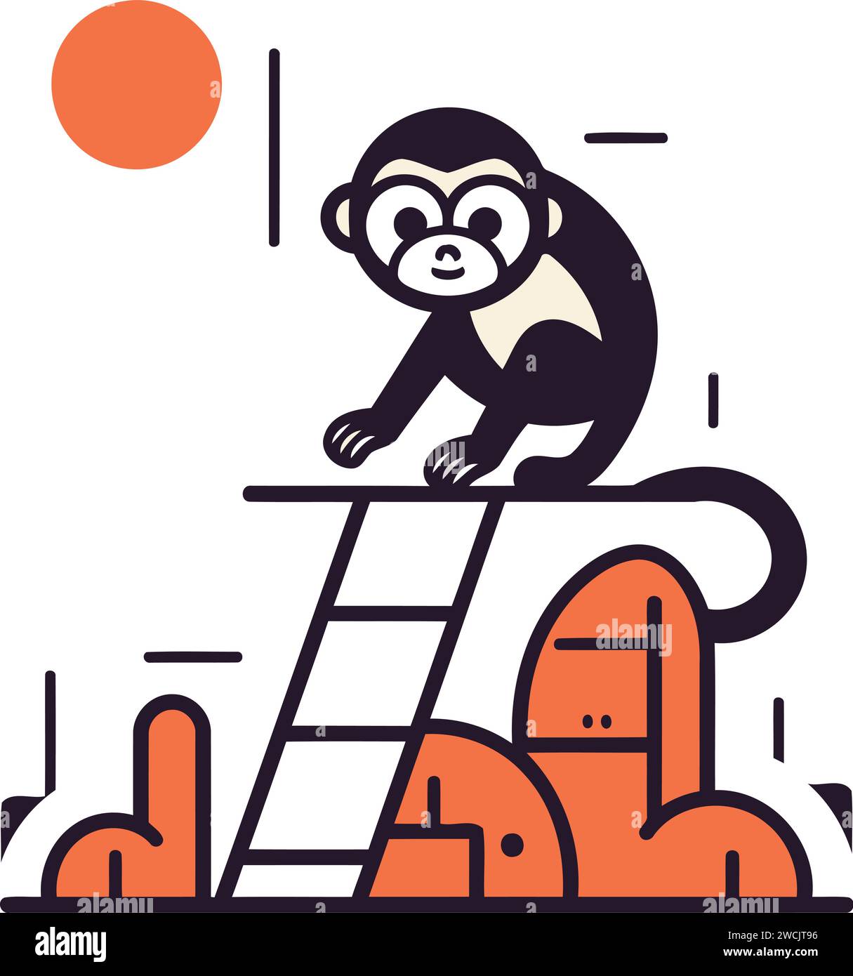 Monkey ladder Stock Vector Images - Alamy