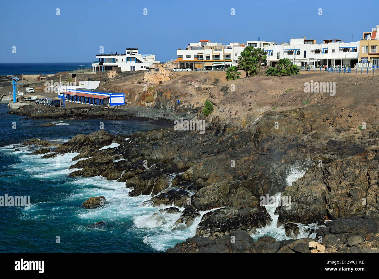 Village of El Cotillo, Fuerteventura, Canary Islands, Spain Stock Photo ...