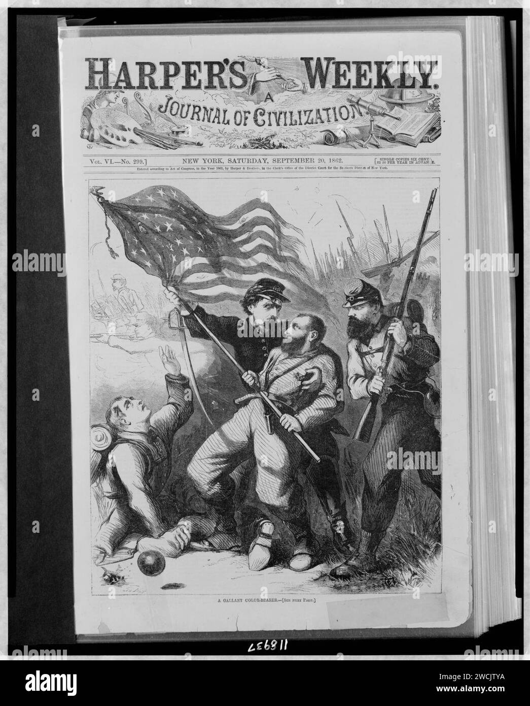 A gallant color-bearer - Th. Nast Stock Photo - Alamy