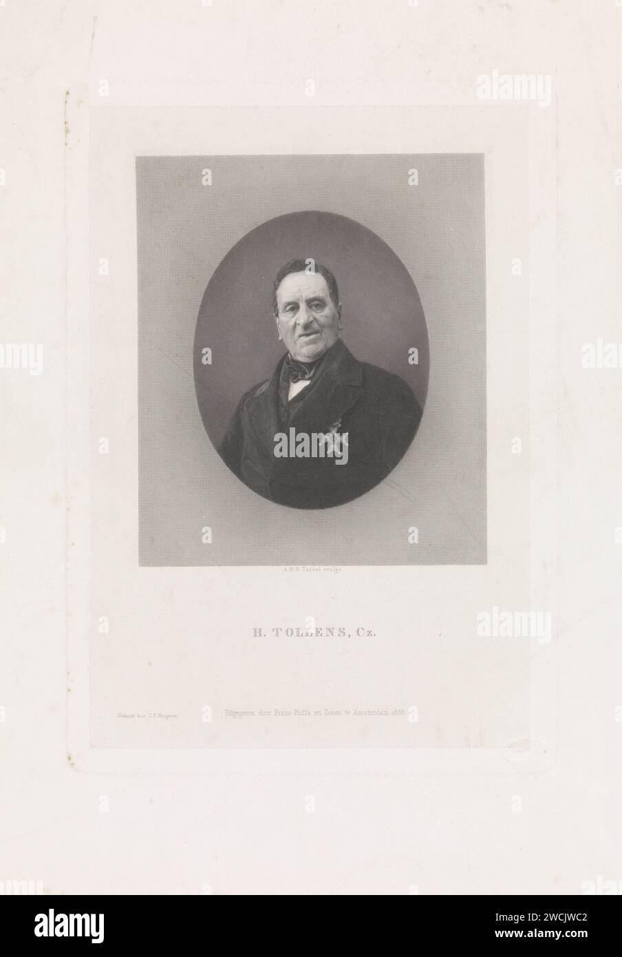 Portrait of the Rotterdam poet and merchant Hendrik Tollens, Benoit ...