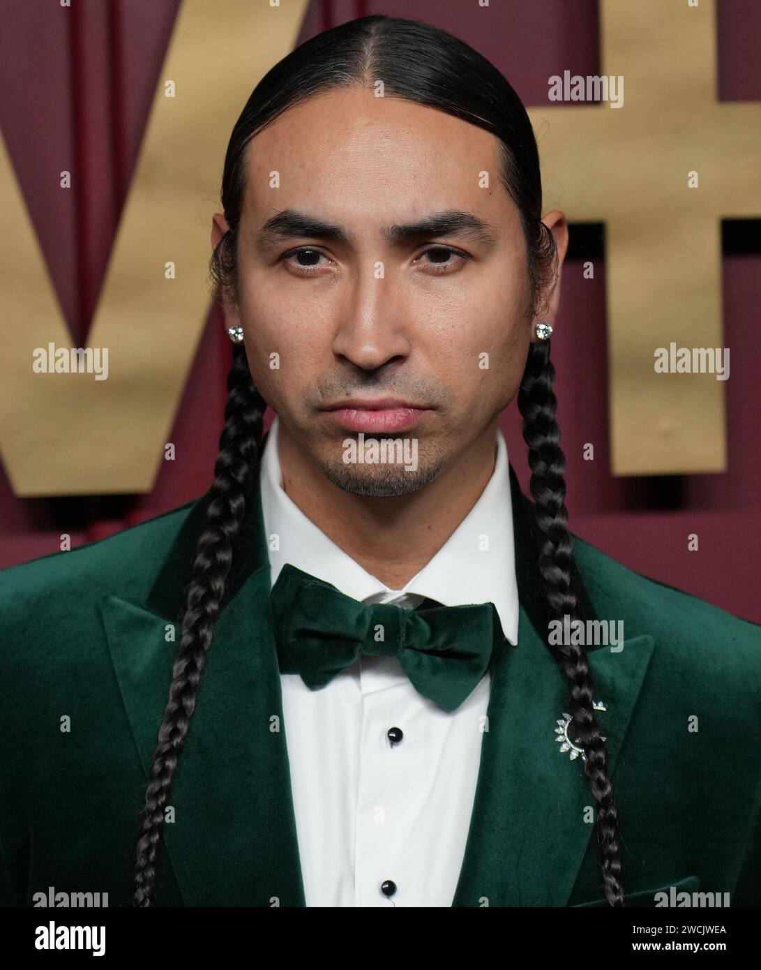 Los Angeles, USA. 15th Jan, 2024. Tatanka Means arrives at the Apple TV ...