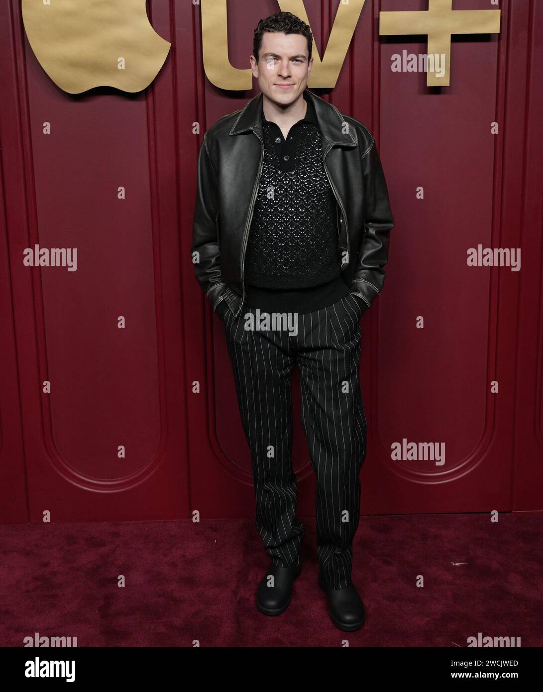 Los Angeles, USA. 15th Jan, 2024. Nate Mann arrives at the Apple TV 's ...