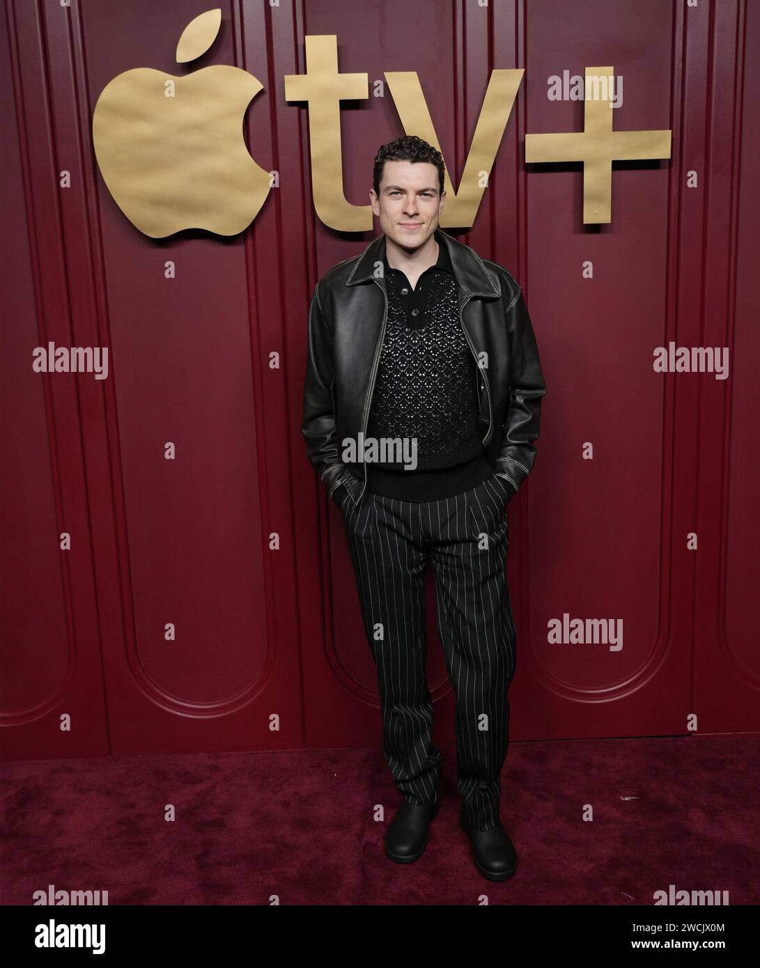 Los Angeles, USA. 15th Jan, 2024. Nate Mann arrives at the Apple TV 's ...