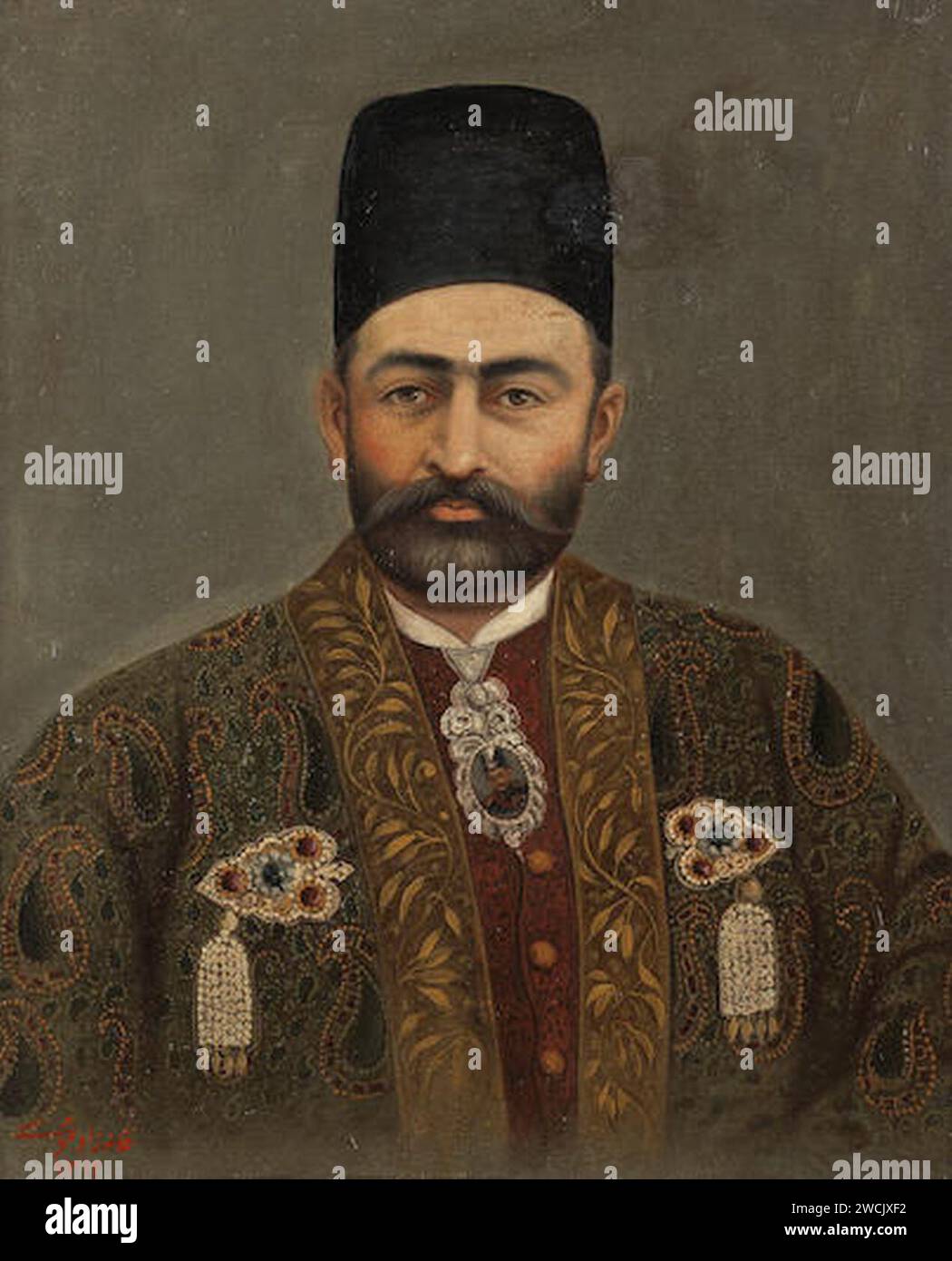 A high official of the Qajar Persian government, perhaps 'Ali Asghar ...