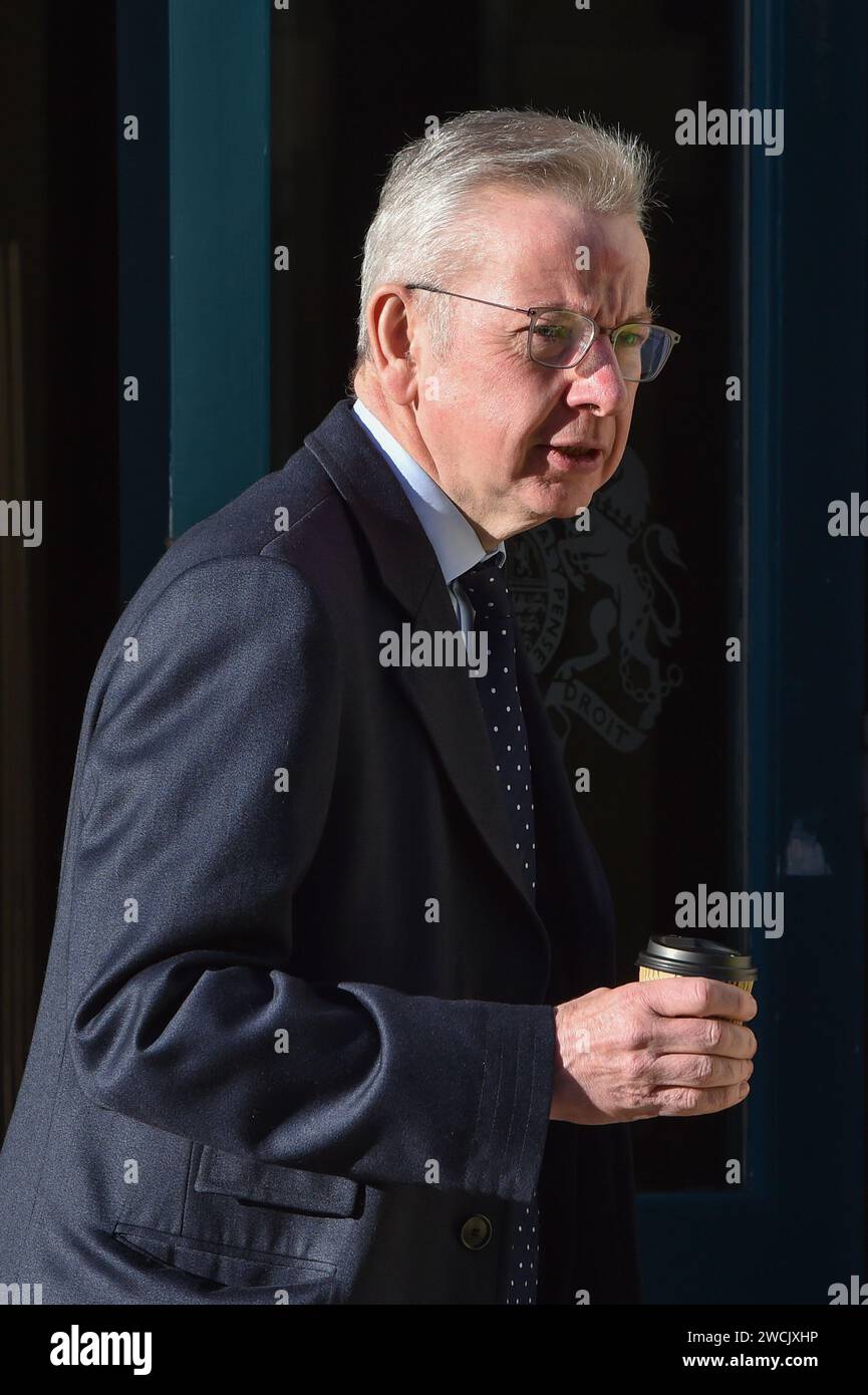 London, England, UK. 16th Jan, 2024. MICHAEL GOVE, Secretary of State ...