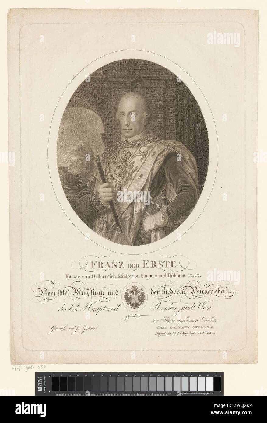 Portrait of Frans II Josef Karel, Roman -German Keizer, Carl Hermann ...