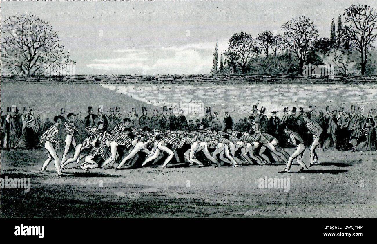 A Hot in 22-a-side Winchester Football by RB Mansfield 1866 Stock Photo ...