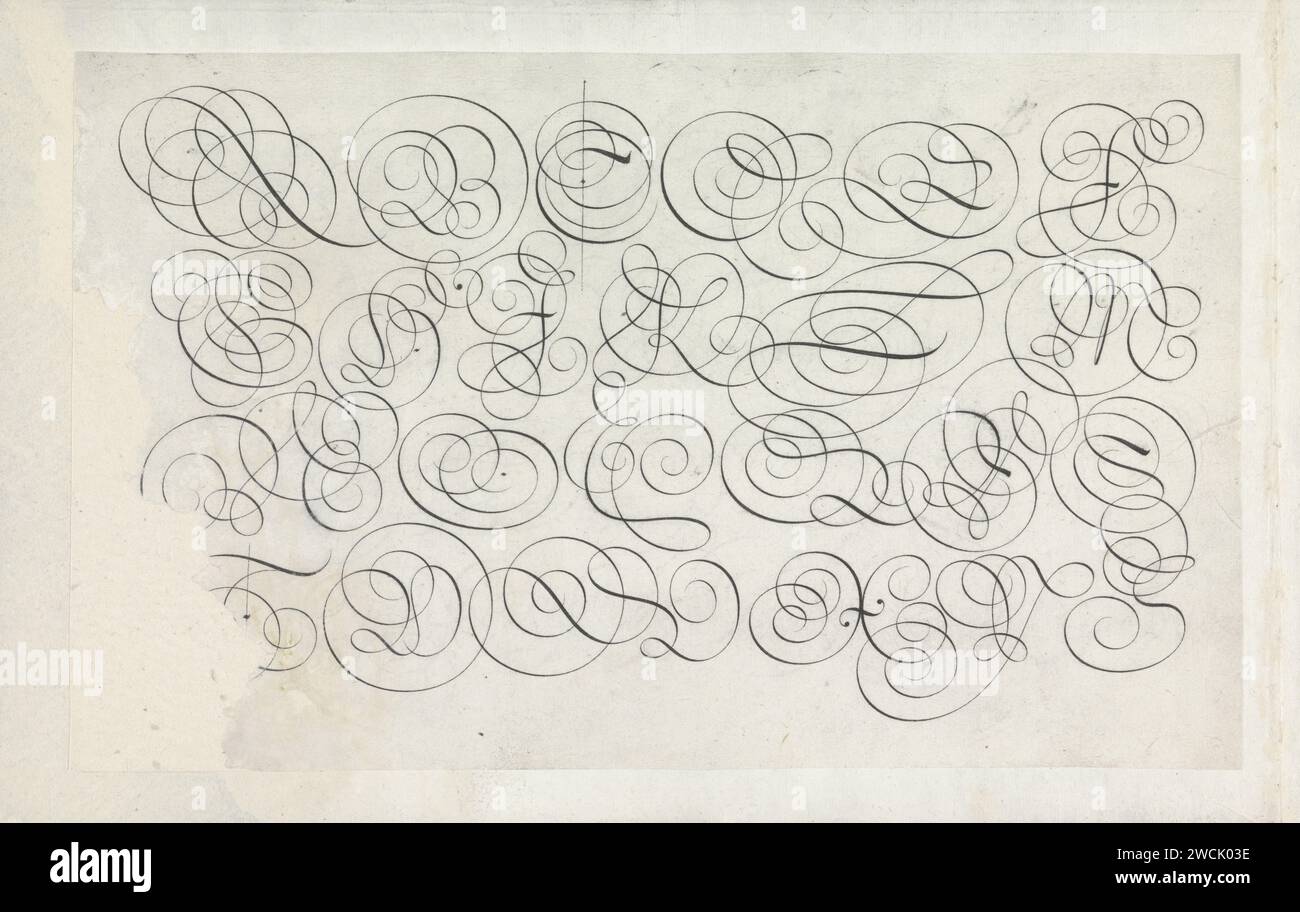 Design of a writing example: The alphabet in four lines of Capitals ...