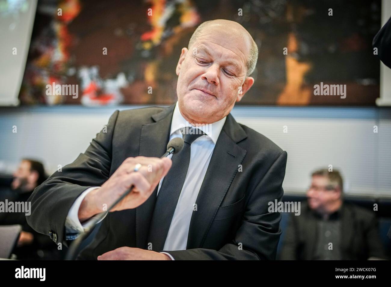Berlin, Germany. 16th Jan, 2024. Federal Chancellor Olaf Scholz (SPD ...