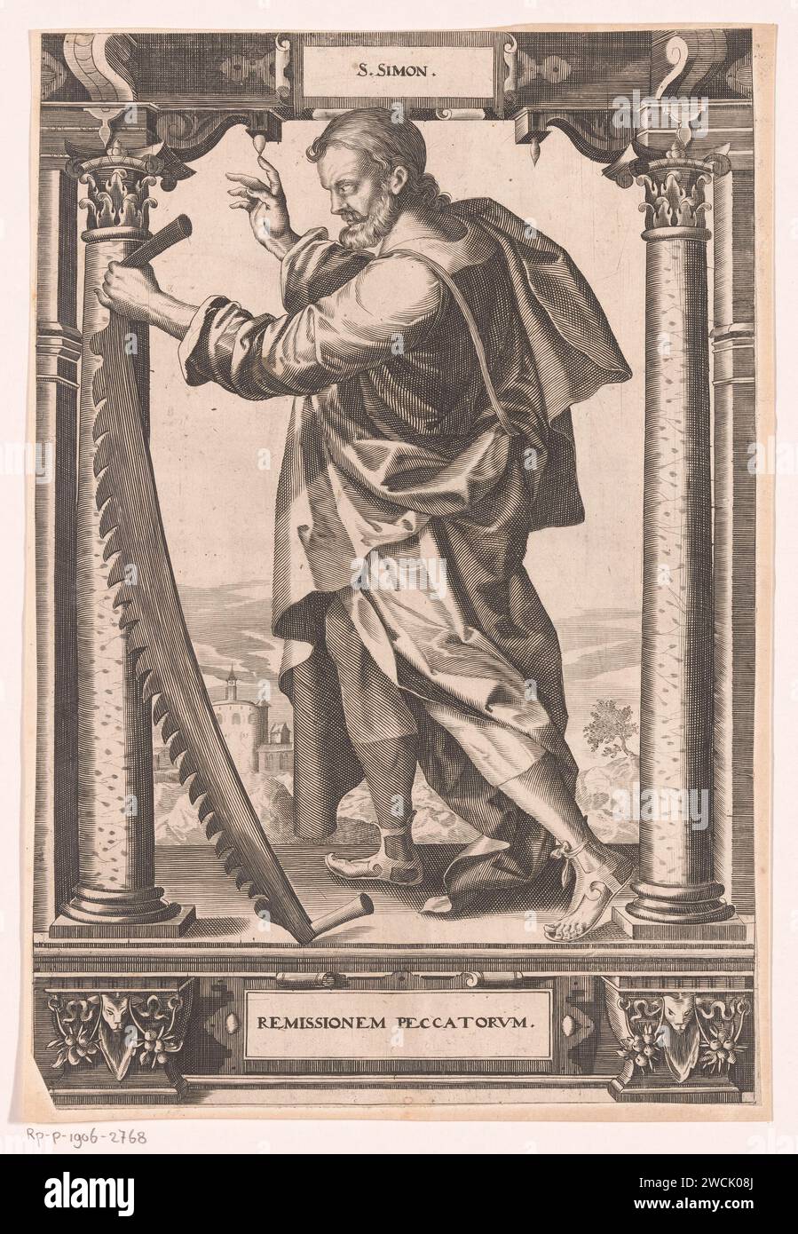 Simon Zelotes de Apostel, Dietrich Krüger, 1614 print Germany paper ...