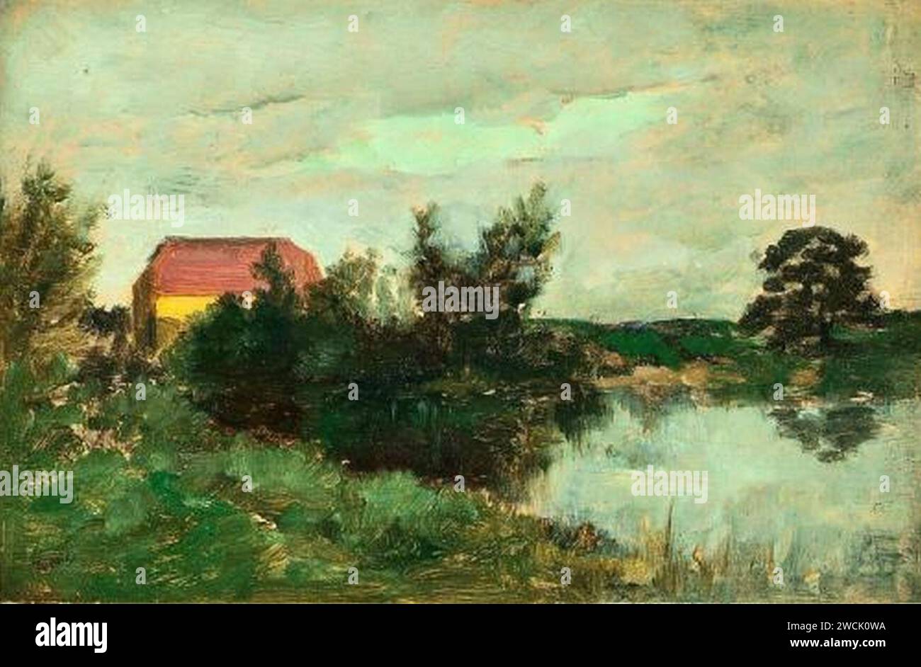 A Lake Scene - William York MacGregor Stock Photo - Alamy