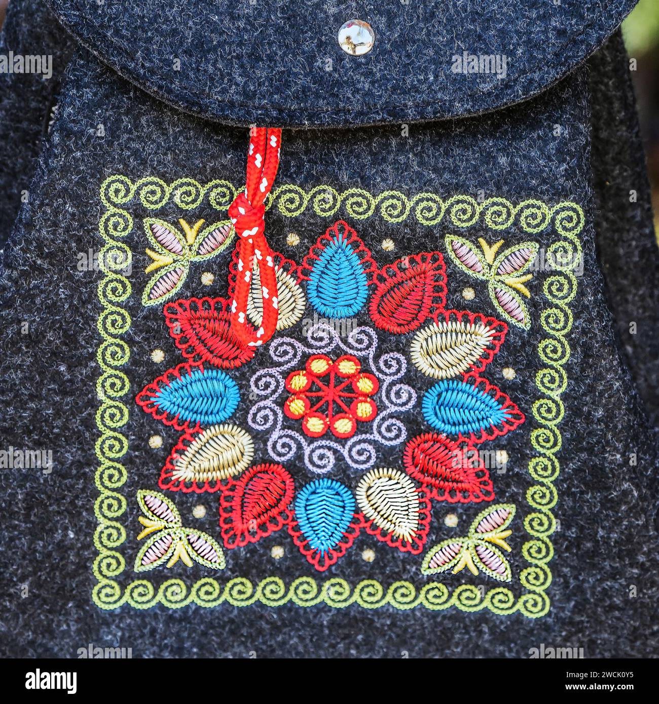 CORUND, ROMANIA - -JULY 11, 2020: Background with detail of traditional ...