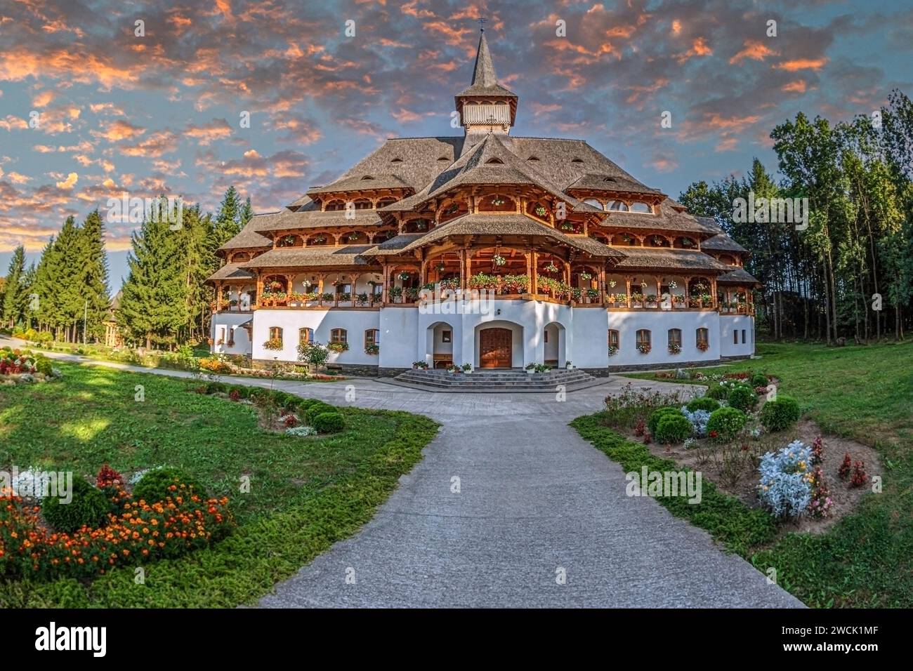 Building from monastic complex that includes the wooden buildings of ...