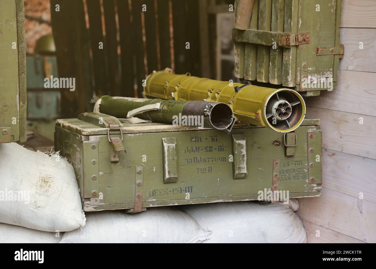 Military, Shooting RPG anti tank grenade launcher. war trophy. military ...