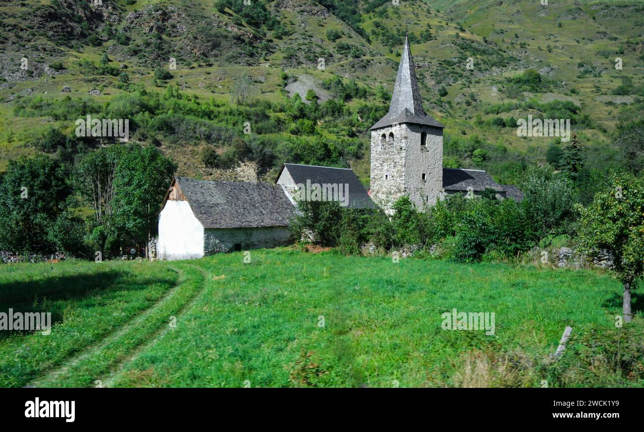 Aran Valley, Spain, forests, rivers, waterfalls, mountains Stock Photo ...