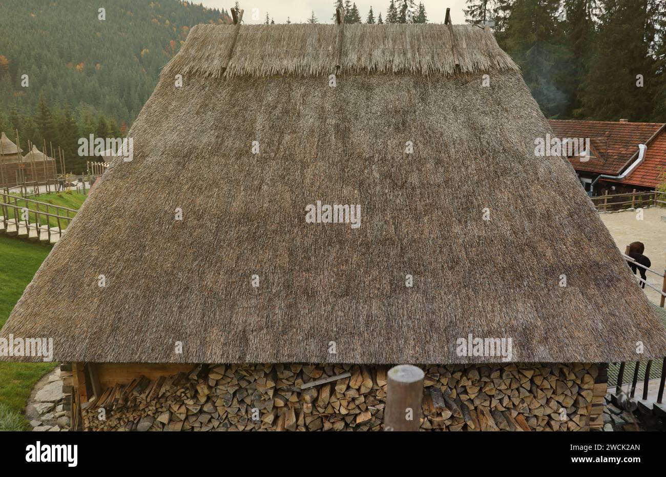 Texture of hay bale background or dry grass background. Textured hay ...