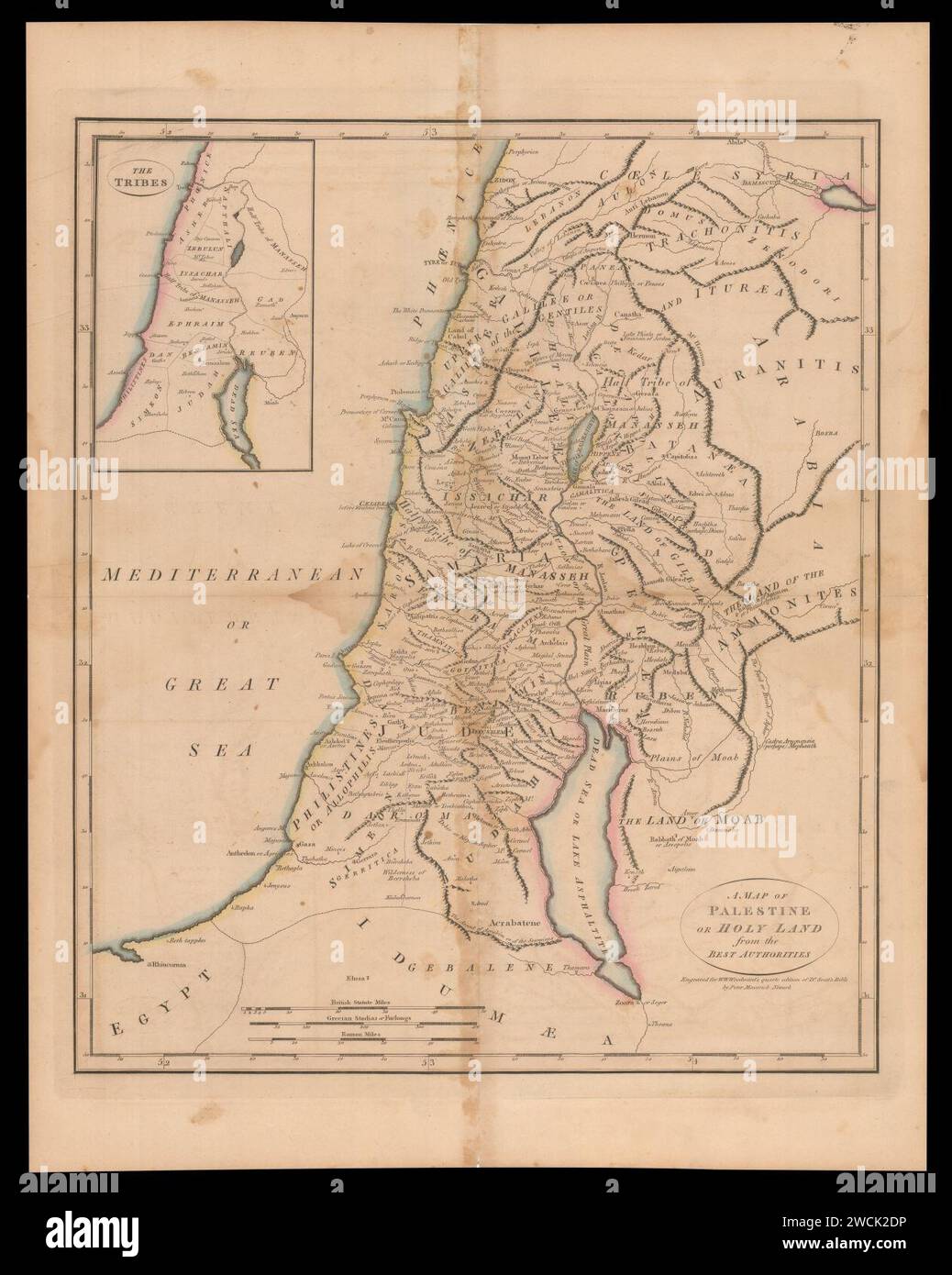 A map of Palestine or Holy Land from the best authorities (FL35084376 ...