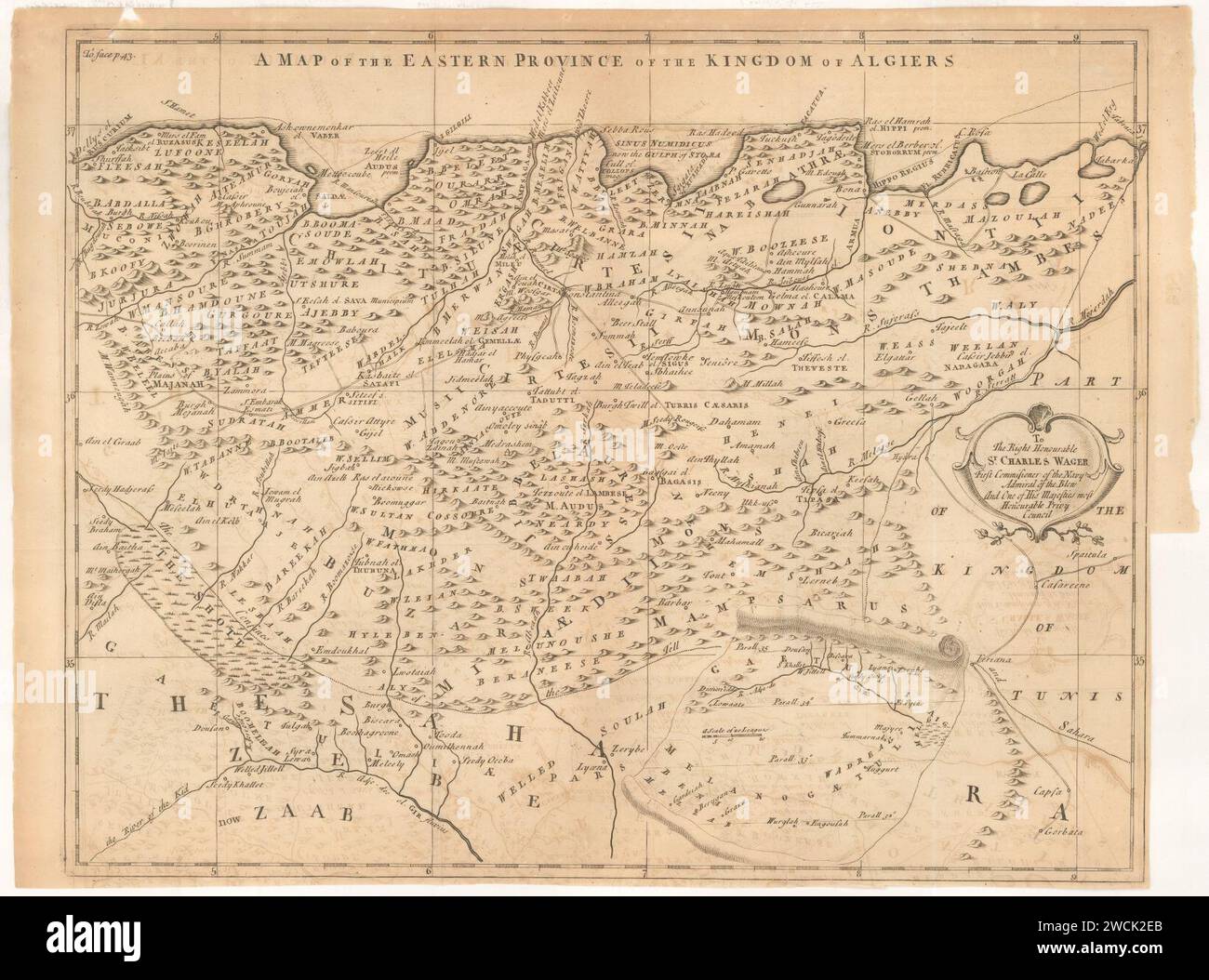 Vintage map of algiers hi-res stock photography and images - Alamy
