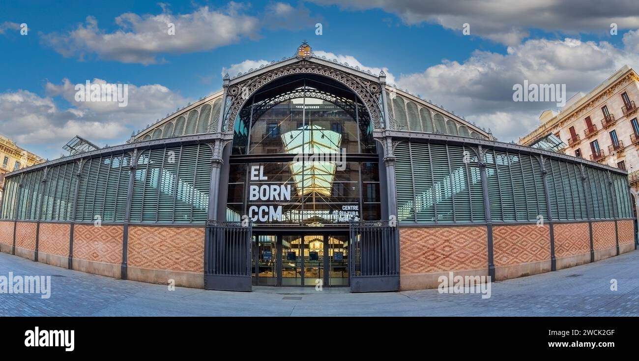 BARCELONA, SPAIN-FEB. 27, 2022: El Born CCM or Center for Culture and ...