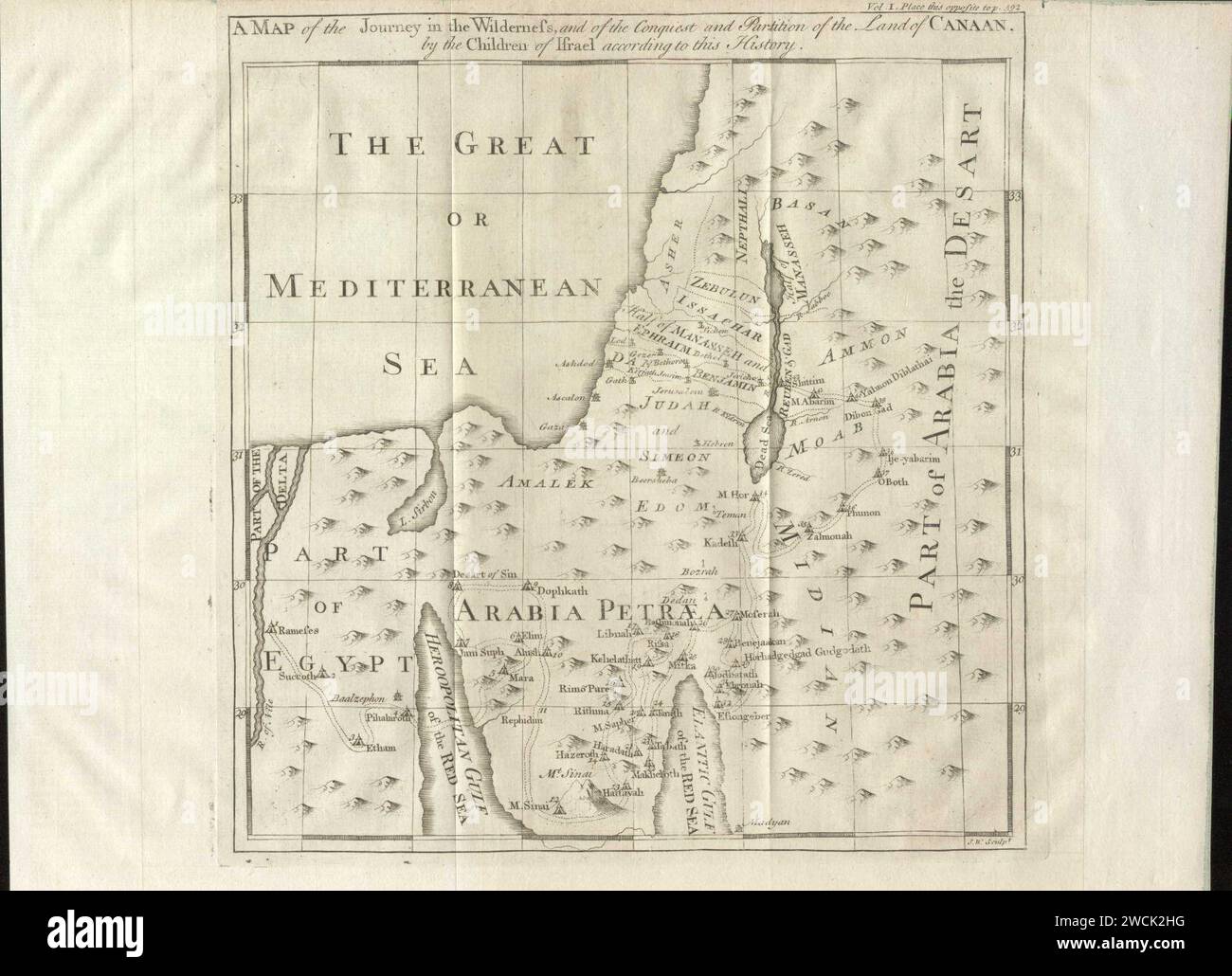 A map of the journey in the wilderness, and the conquest and partition ...