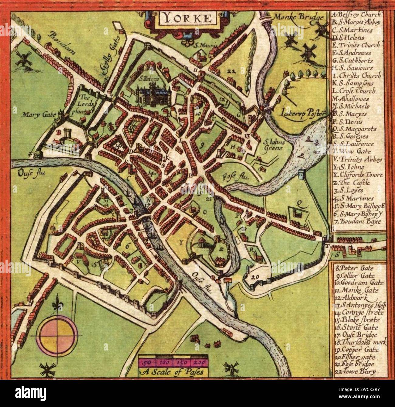 A map of York england Stock Photo - Alamy