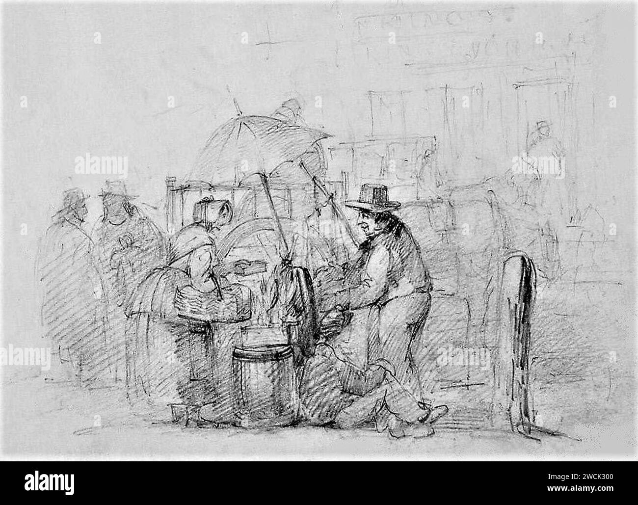 A market scene Black and White Stock Photos & Images - Alamy