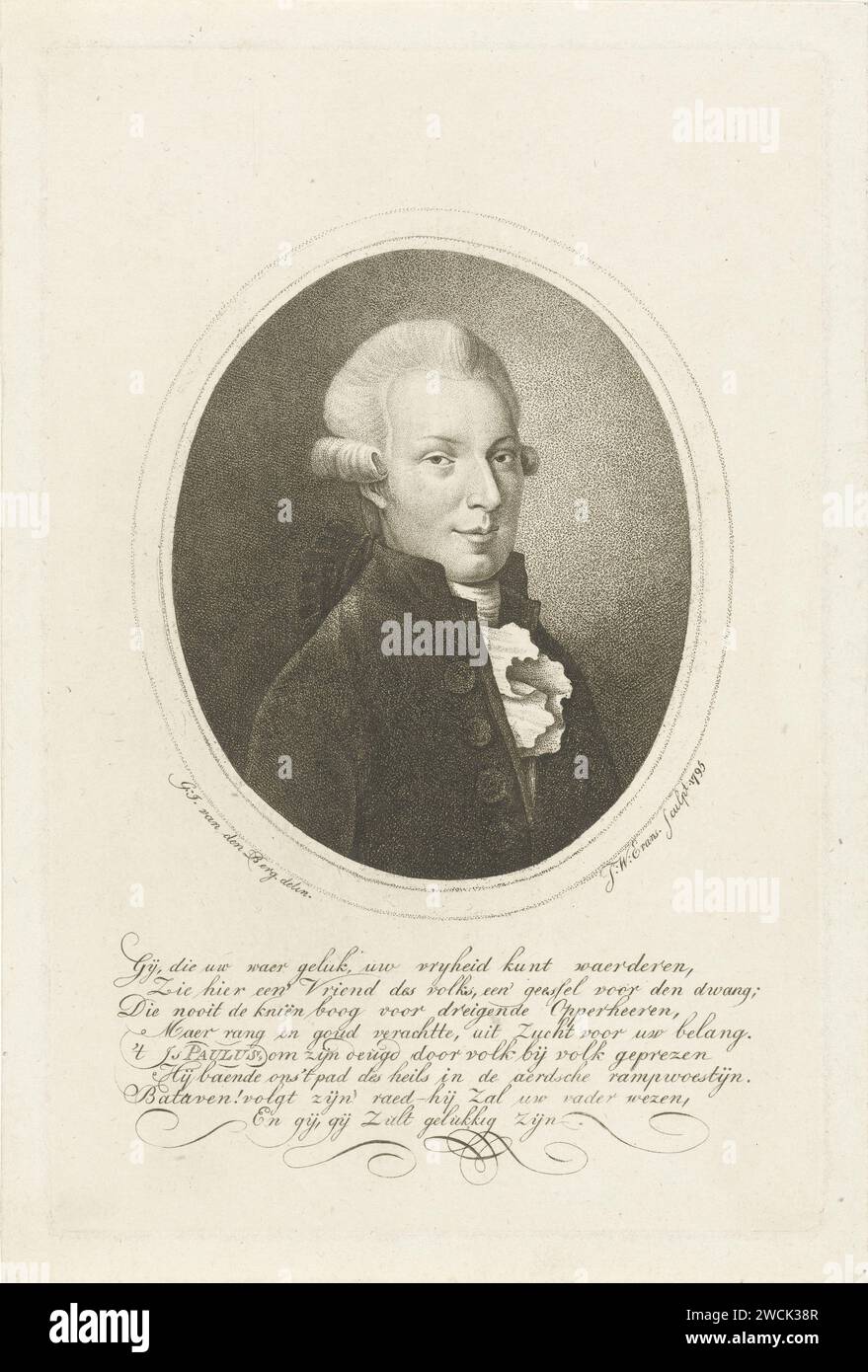 Portrait of Pieter Paulus, Sophia Wilhelmina Evans, after Gijsbertus ...
