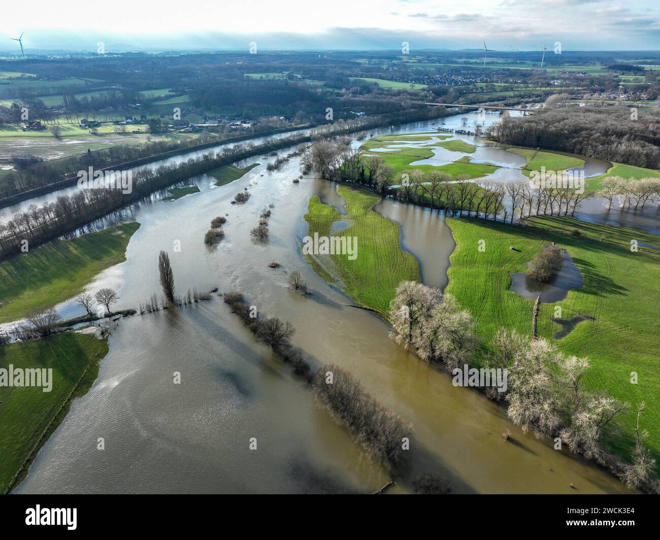 Dorsten, Nordrhein-Westfalen, Deutschland - Hochwasser an der Lippe ...