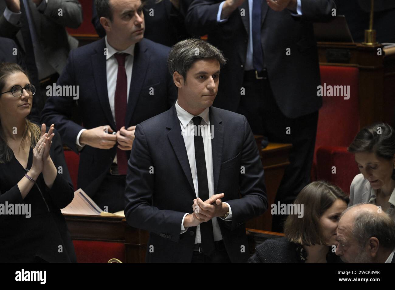 French Prime Minister Gabriel Attal during a session of first questions ...