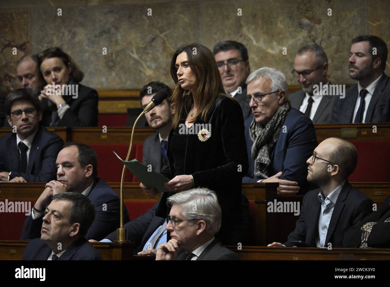French MP for 'MoDem et Independants' Sandrine Josso during a session ...