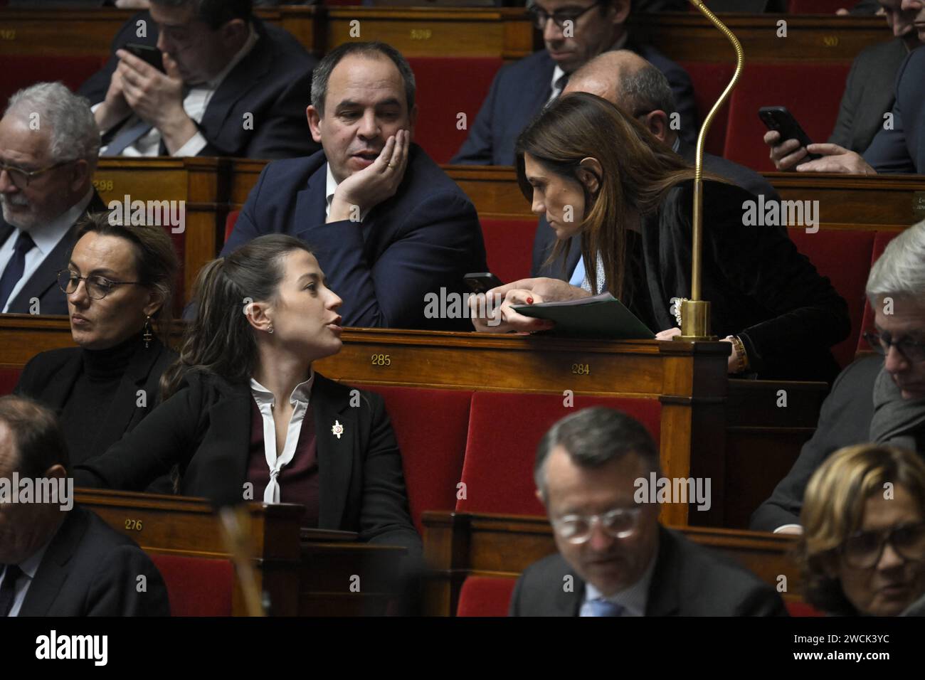 Louise Morel, Mickael Cosson, Pascal Lecamp and Sandrine Josso during a ...