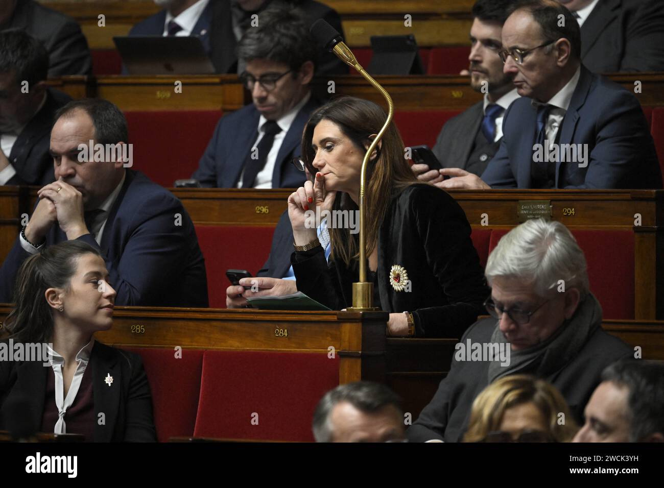 French MP for 'MoDem et Independants' Sandrine Josso during a session ...