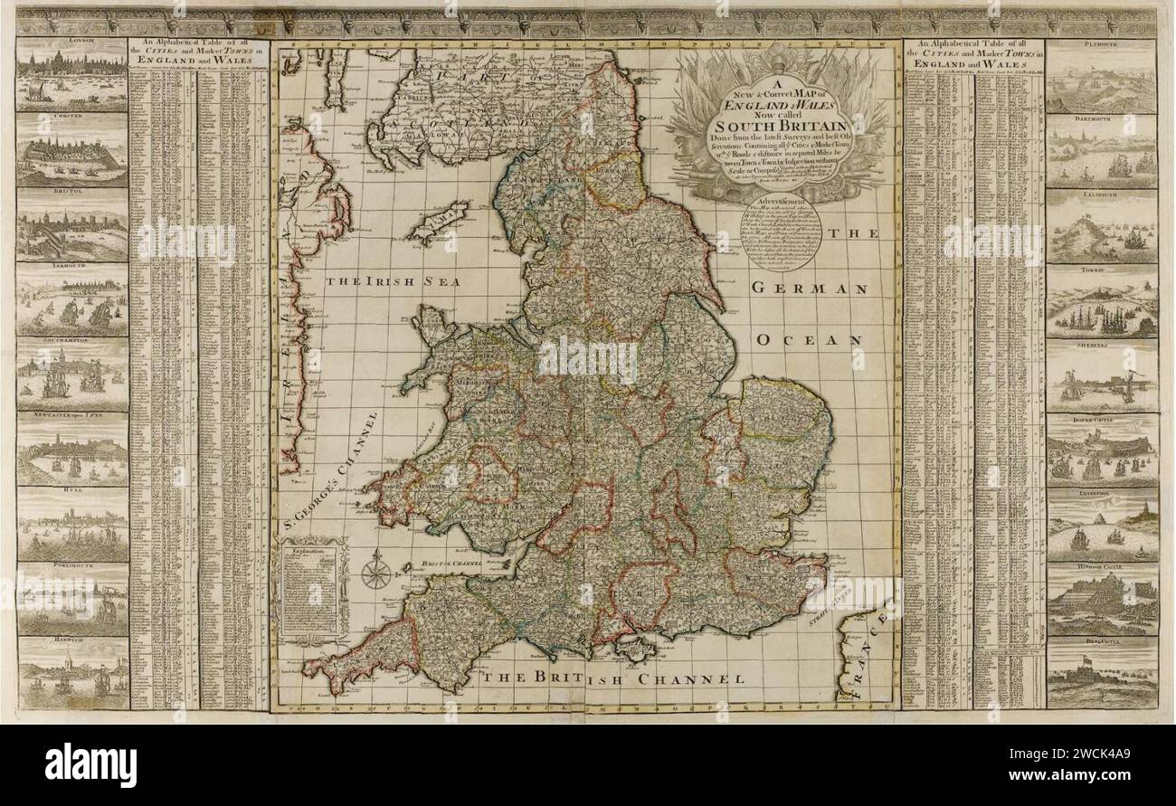 A New and Correct Map of England and Wales, Now Called South Britain ...