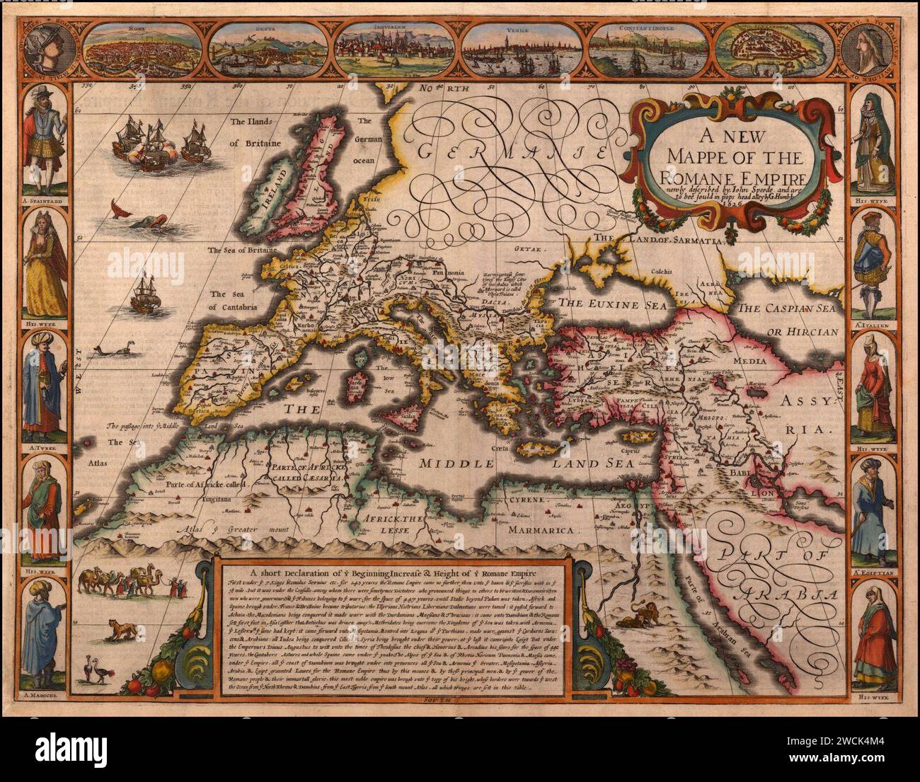 A New Map of The Roman Empire, 1651 Stock Photo - Alamy