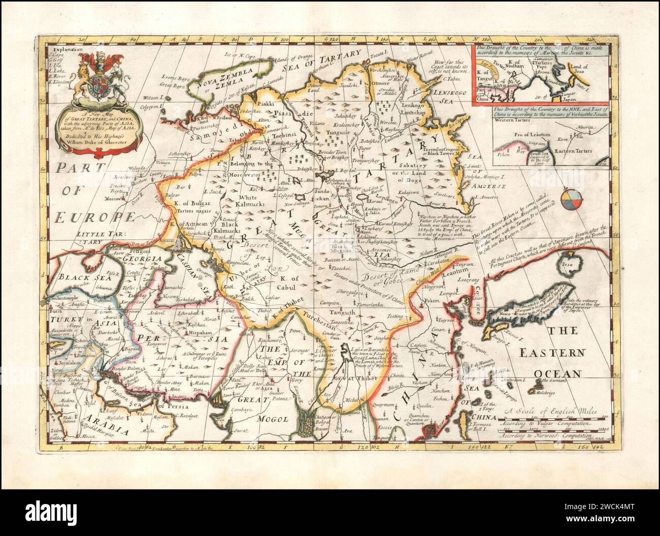 A New Map of Great Tartary and China, with the adjoyning Parts of Asia ...