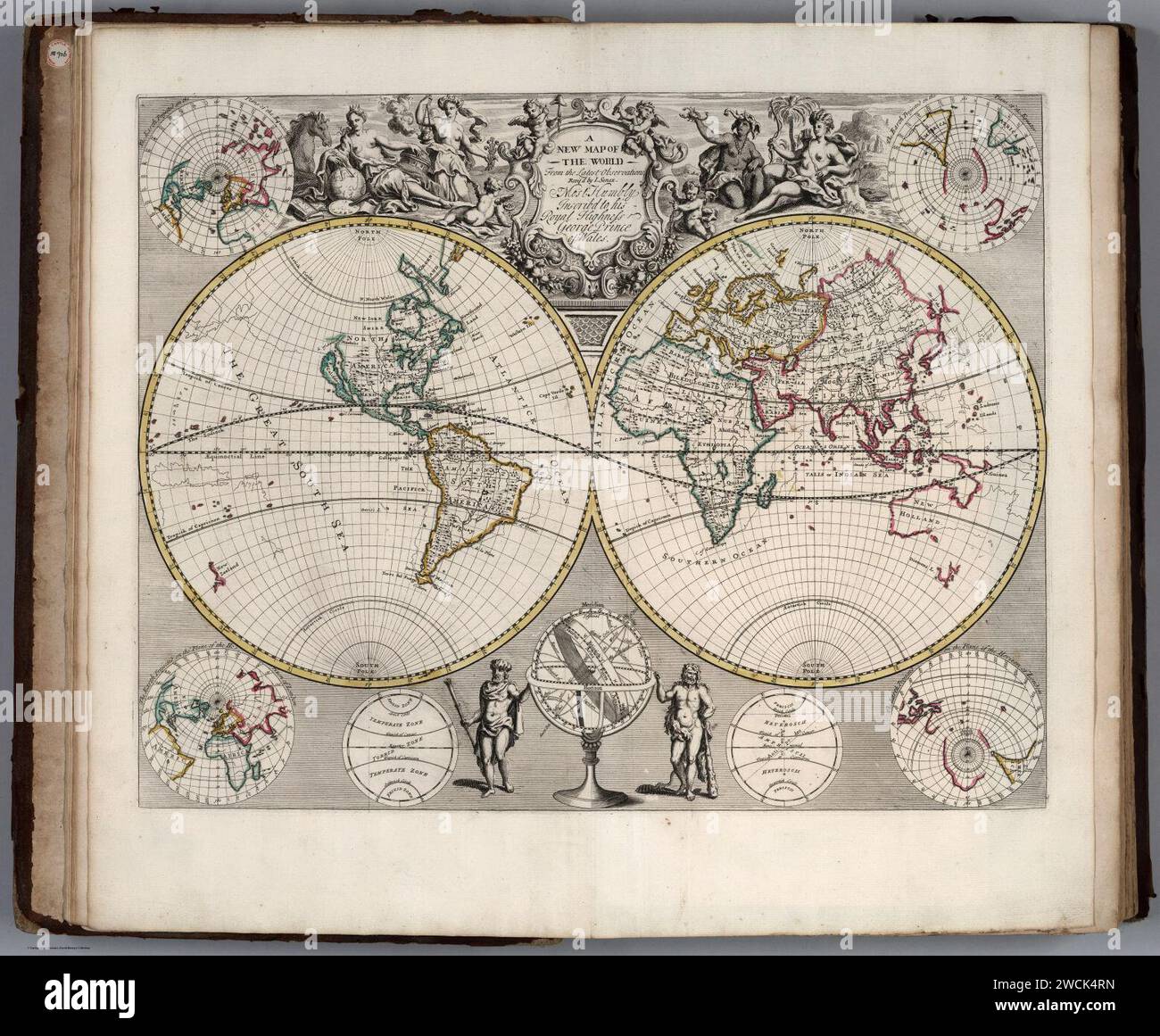 A New Map of the World 1721 Stock Photo - Alamy