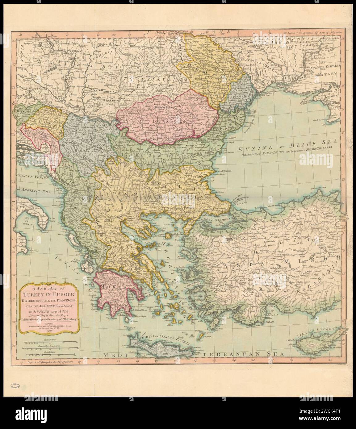 Turkey in europe historic map hi-res stock photography and images - Alamy