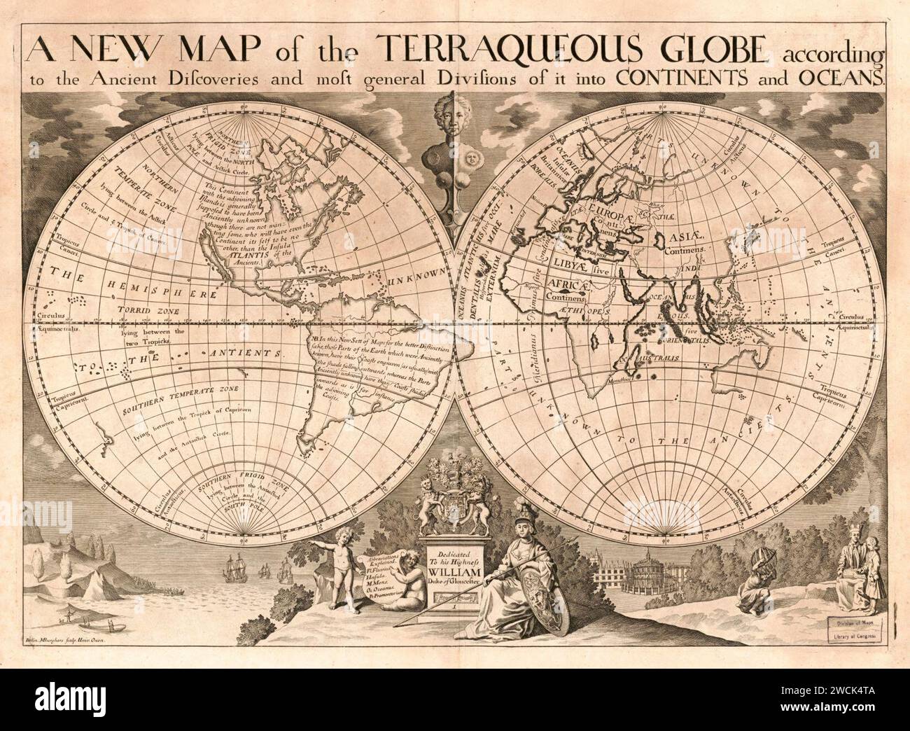 A new map of the terraqueous globe according to the ancient discoveries ...