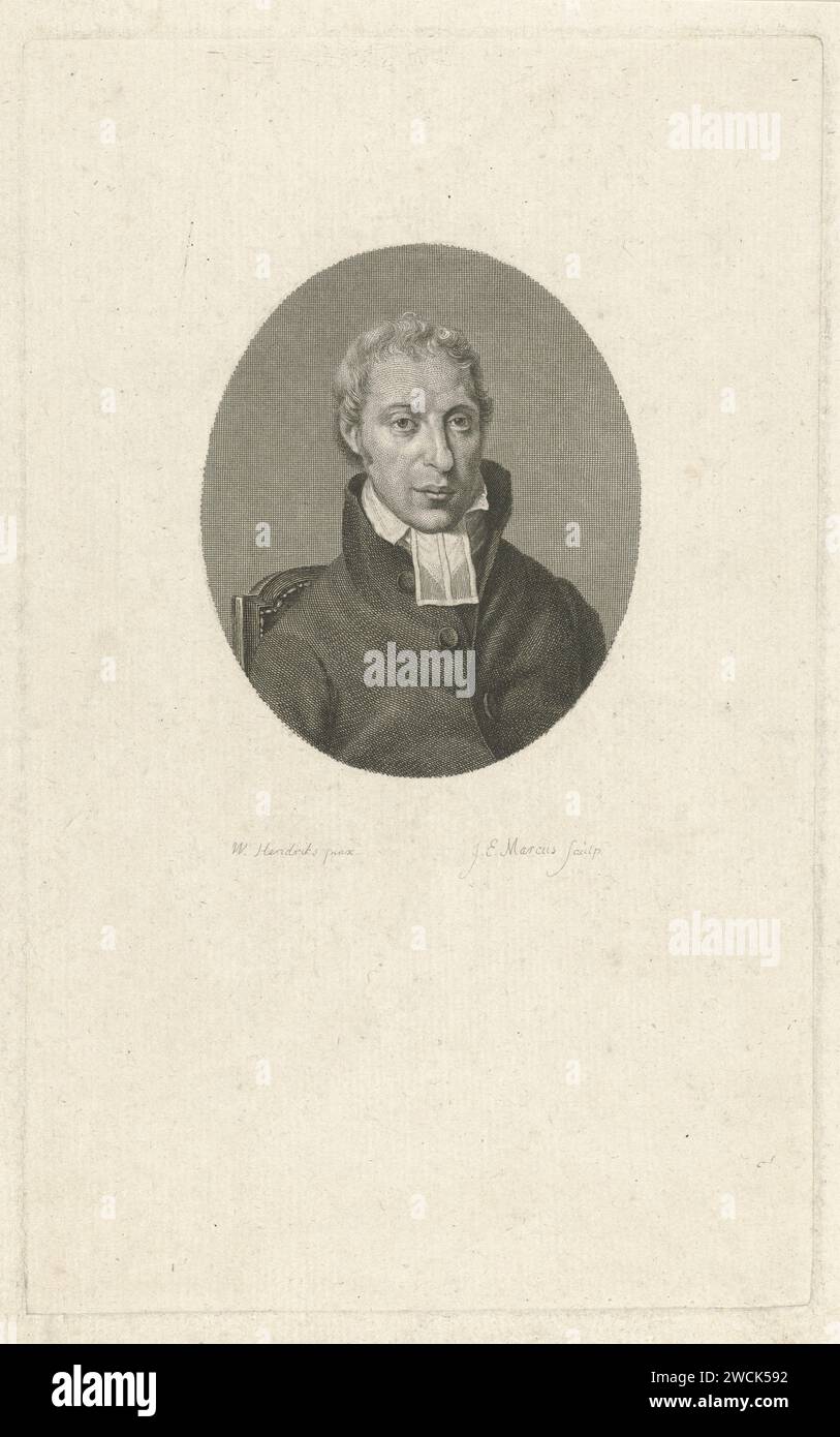 Portrait of Johannes Cristianus Vorstman, Jacob Ernst Marcus, after ...