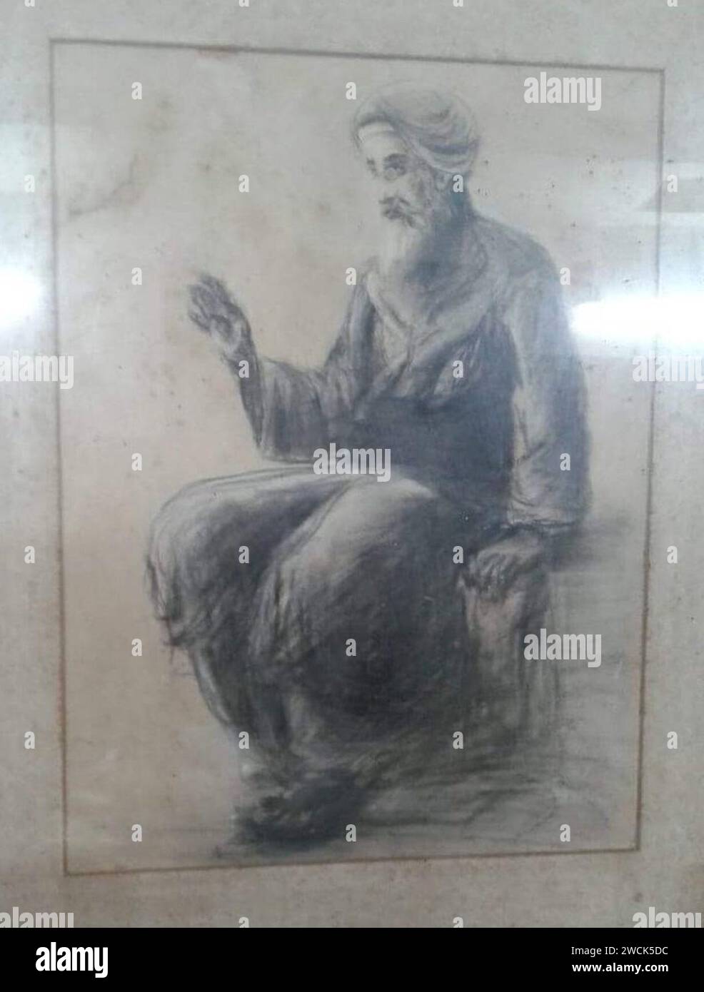 A painting of Guru Nanak from Baghdad, Iraq attributed to a painter by ...