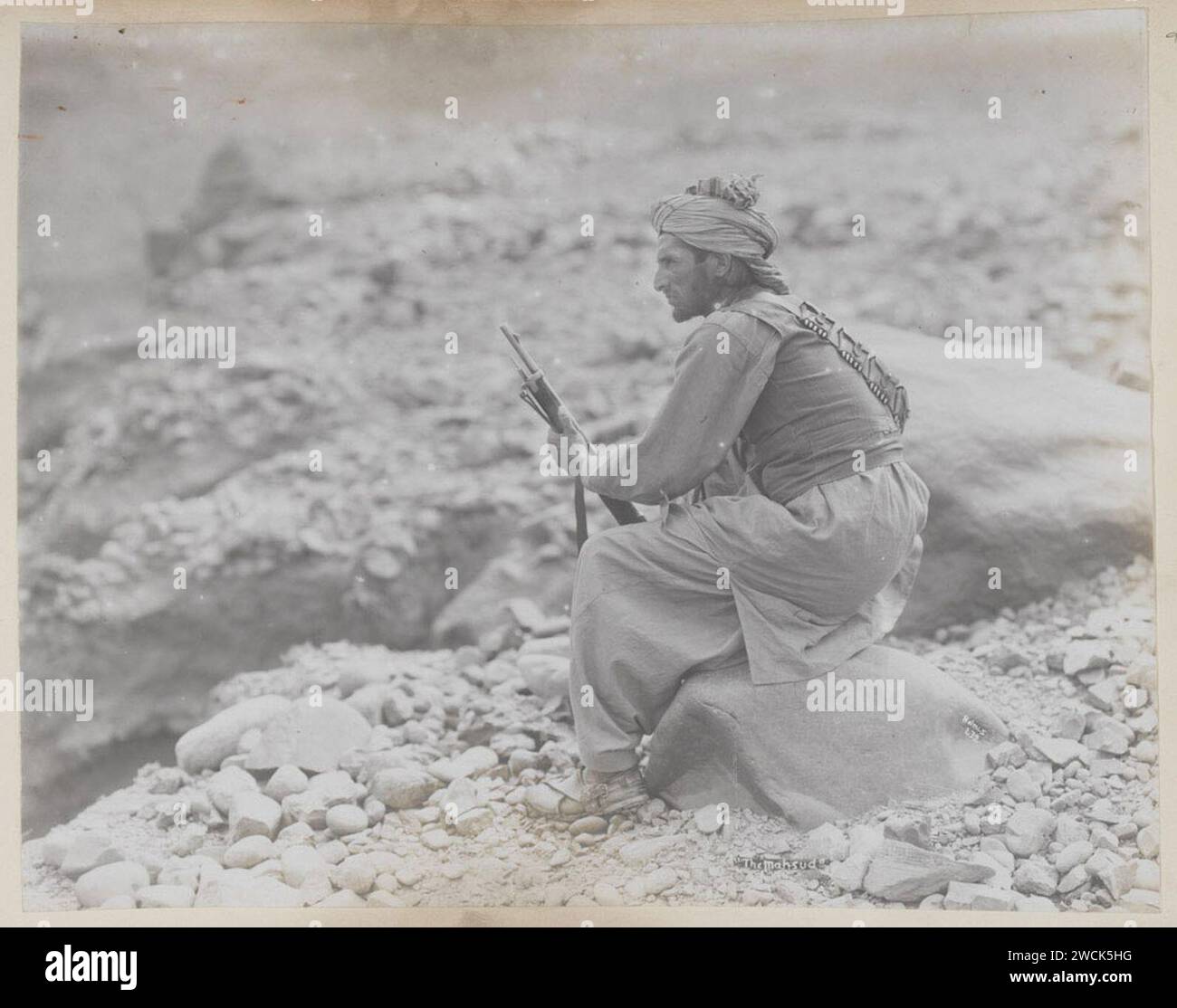 A Pashtun Tribesmen of Mehsud tribe, Waziristan, Circa 1919 Stock Photo ...