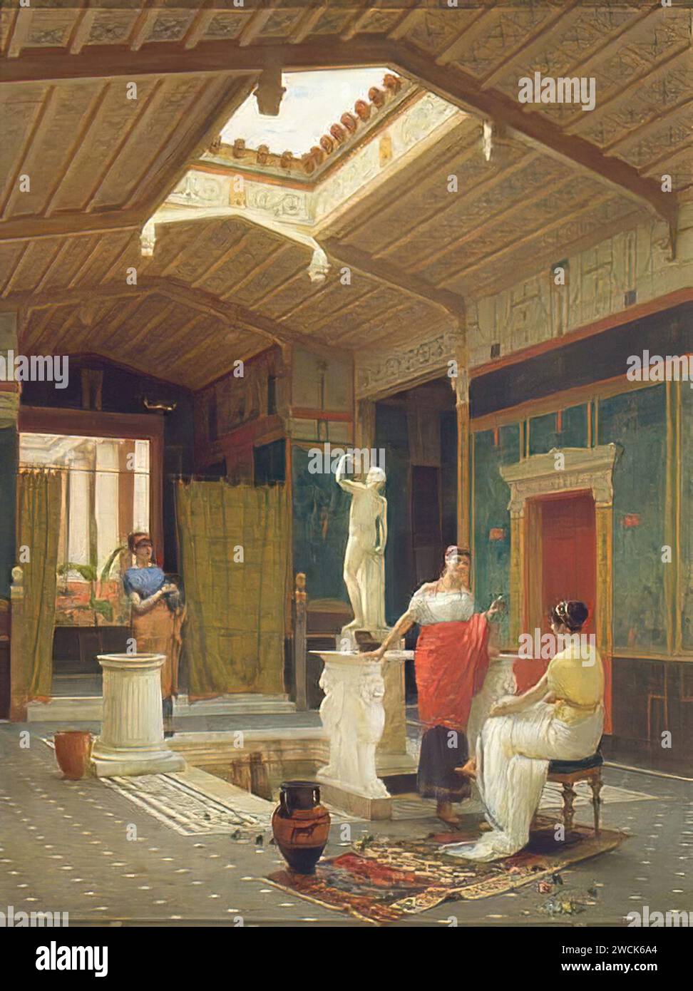 Luigi bazzani pompeian interior hi-res stock photography and images - Alamy