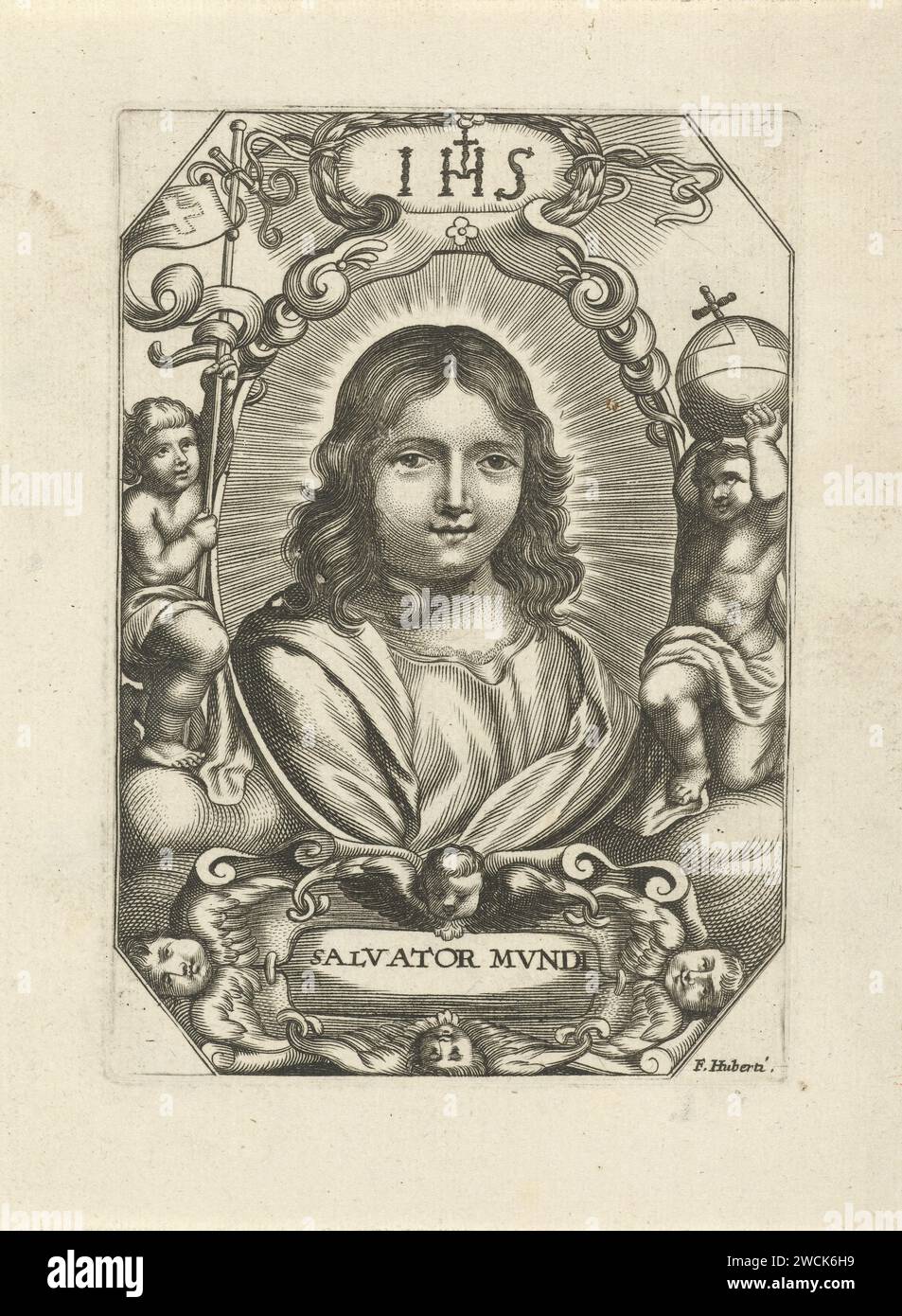 Christ in an oval, Franz Huybrechts, 1656 - 1661 print Christ in an ...