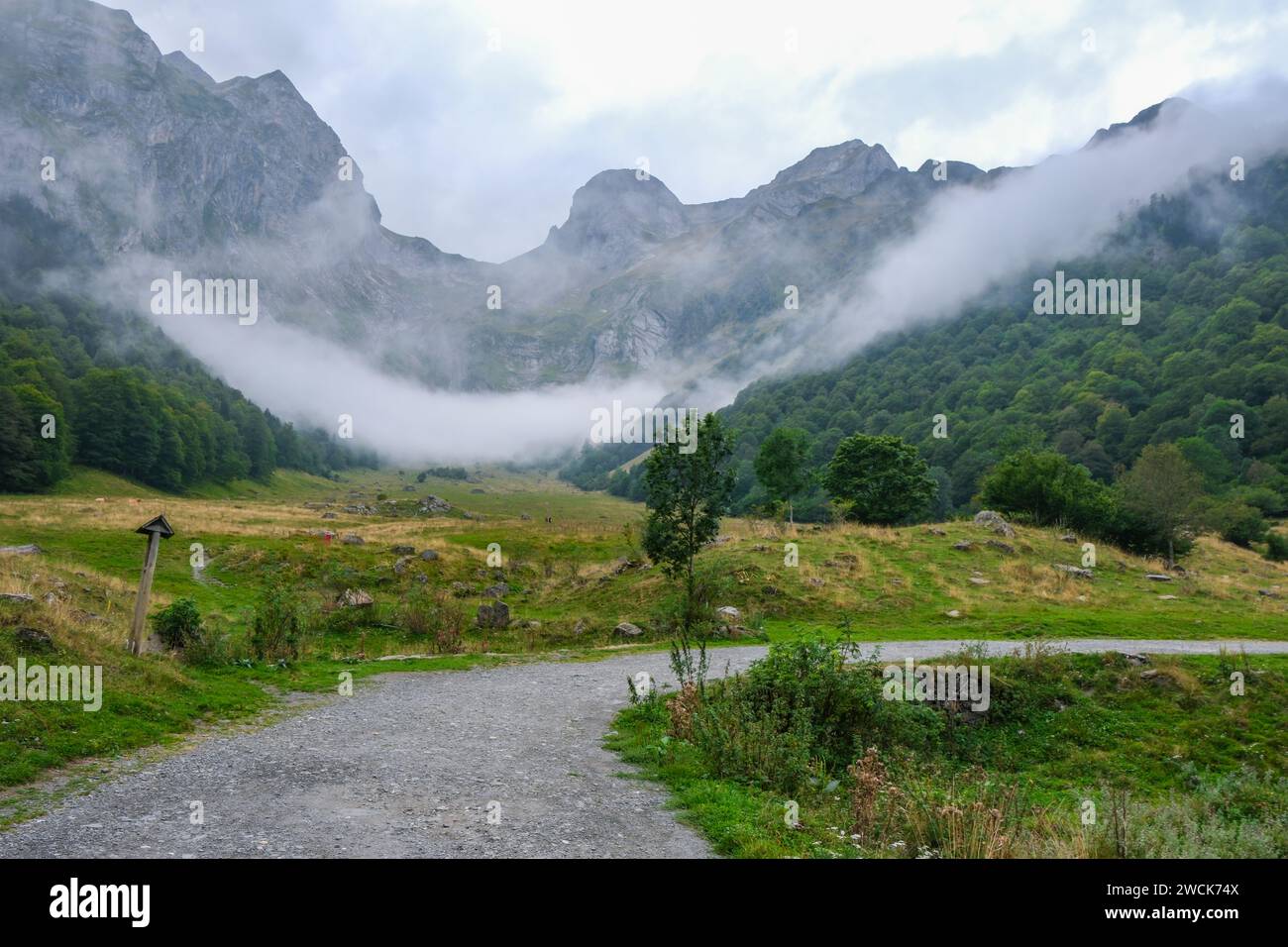 Aran Valley, Spain, forests, rivers, waterfalls, mountains Stock Photo ...