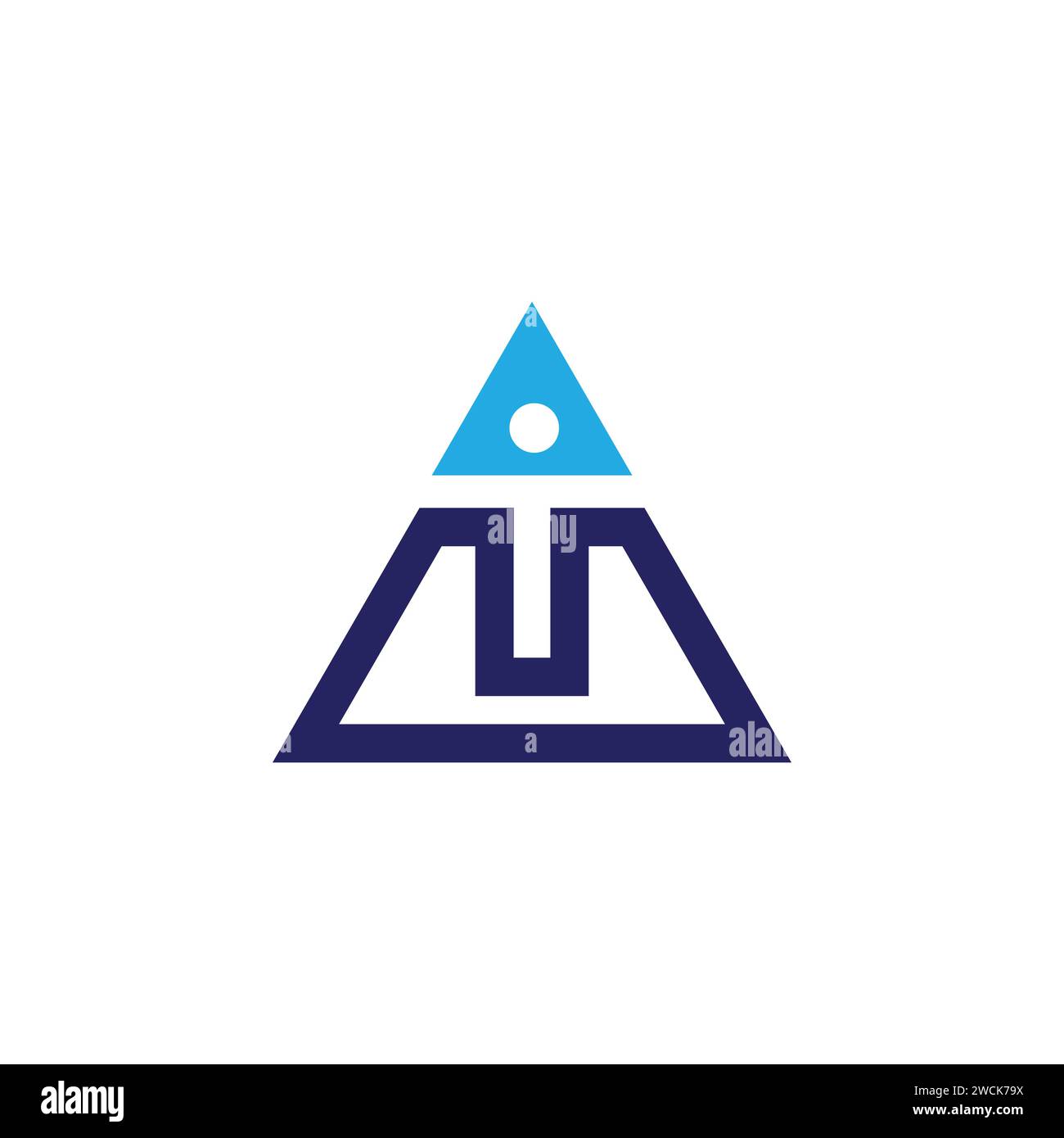Triangle logo design letter hi-res stock photography and images - Alamy